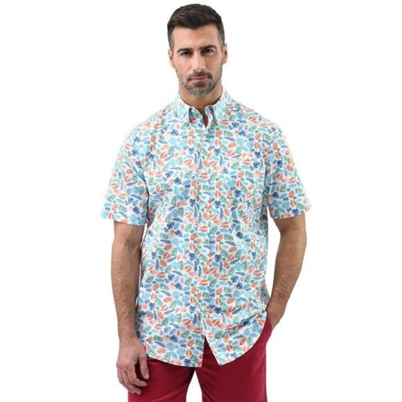 Shirts | Mens Short Sleeve Stretch Woven Shirt Sizes Xs4xb | Poshmark